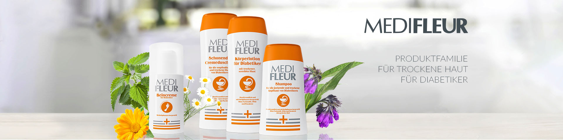 Pflegeprodukte bei Diabetes: Shampoo, Duschgel, Creme | Medifleur